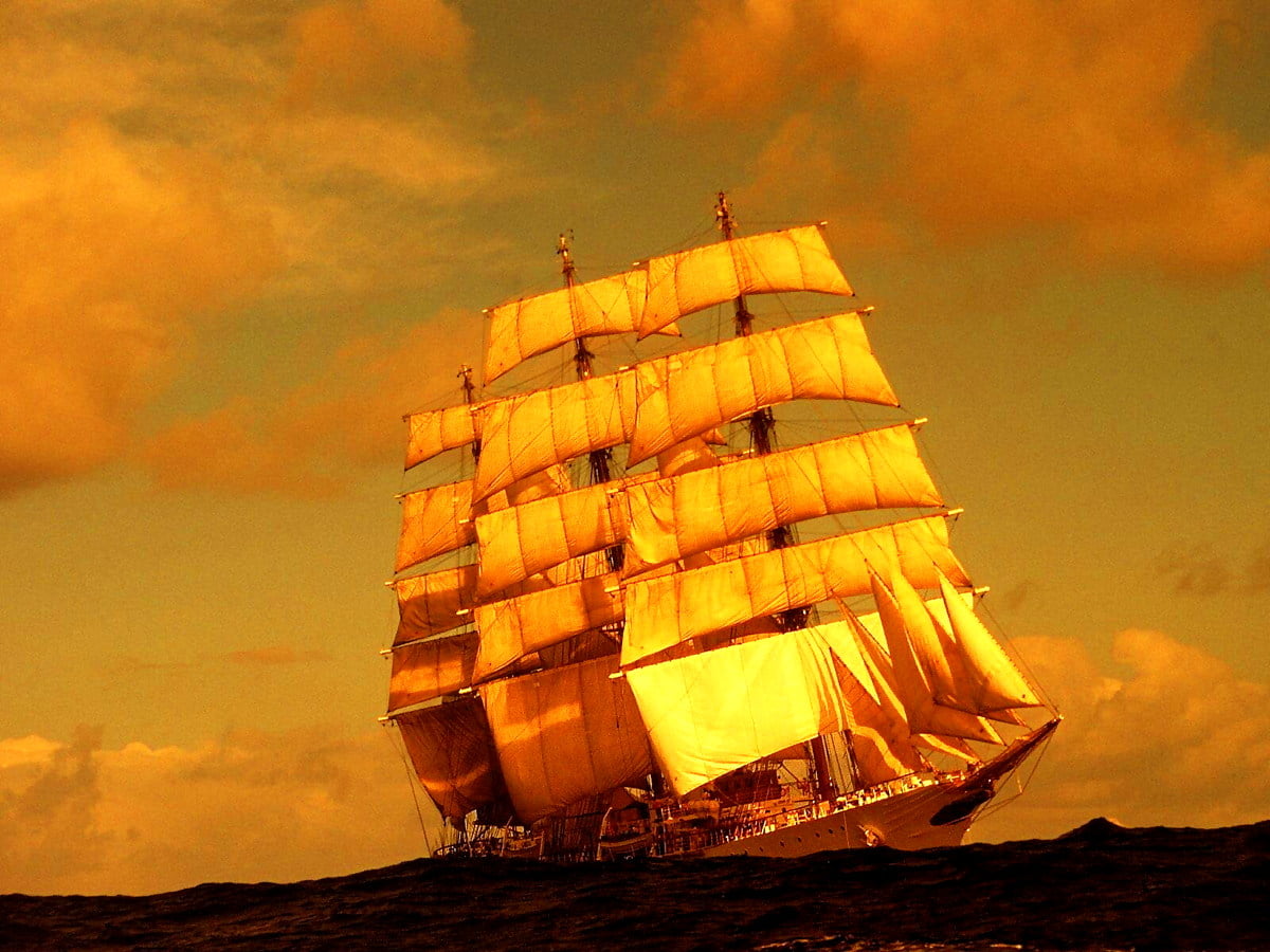 Foto di sfondo minimalista Nave D'alto Bordo, Veliero, East Indiaman ...