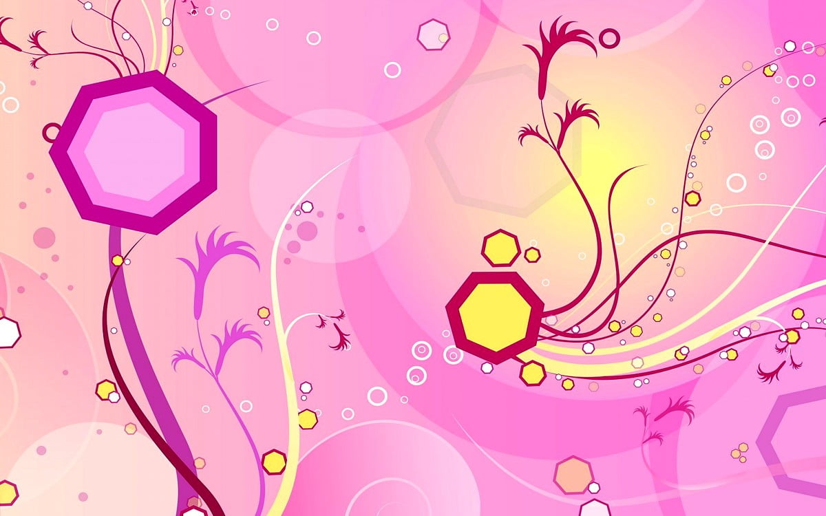 Sfondo Fiori Dipinti, Rosa, Cartoni Animati | Scarica Gratis