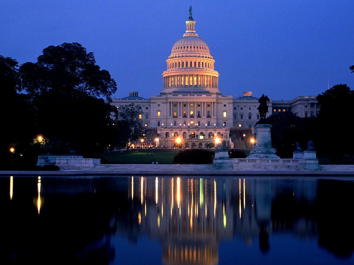 Us Capitol Grounds, Washington, Città Notturne - sfondo | Scarica Gratis